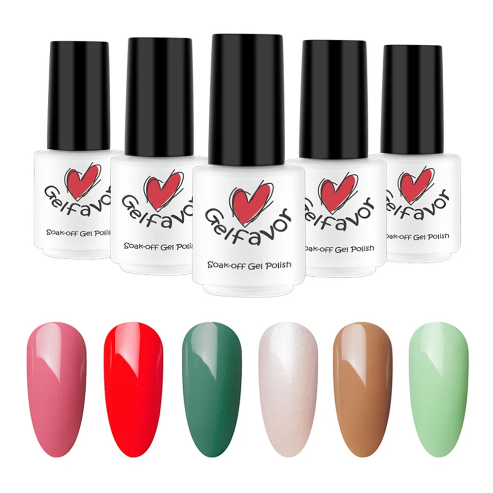 7ml Solid Color Soak Off Gel Polish Long Lasting DIY Nail Art Manicure ...