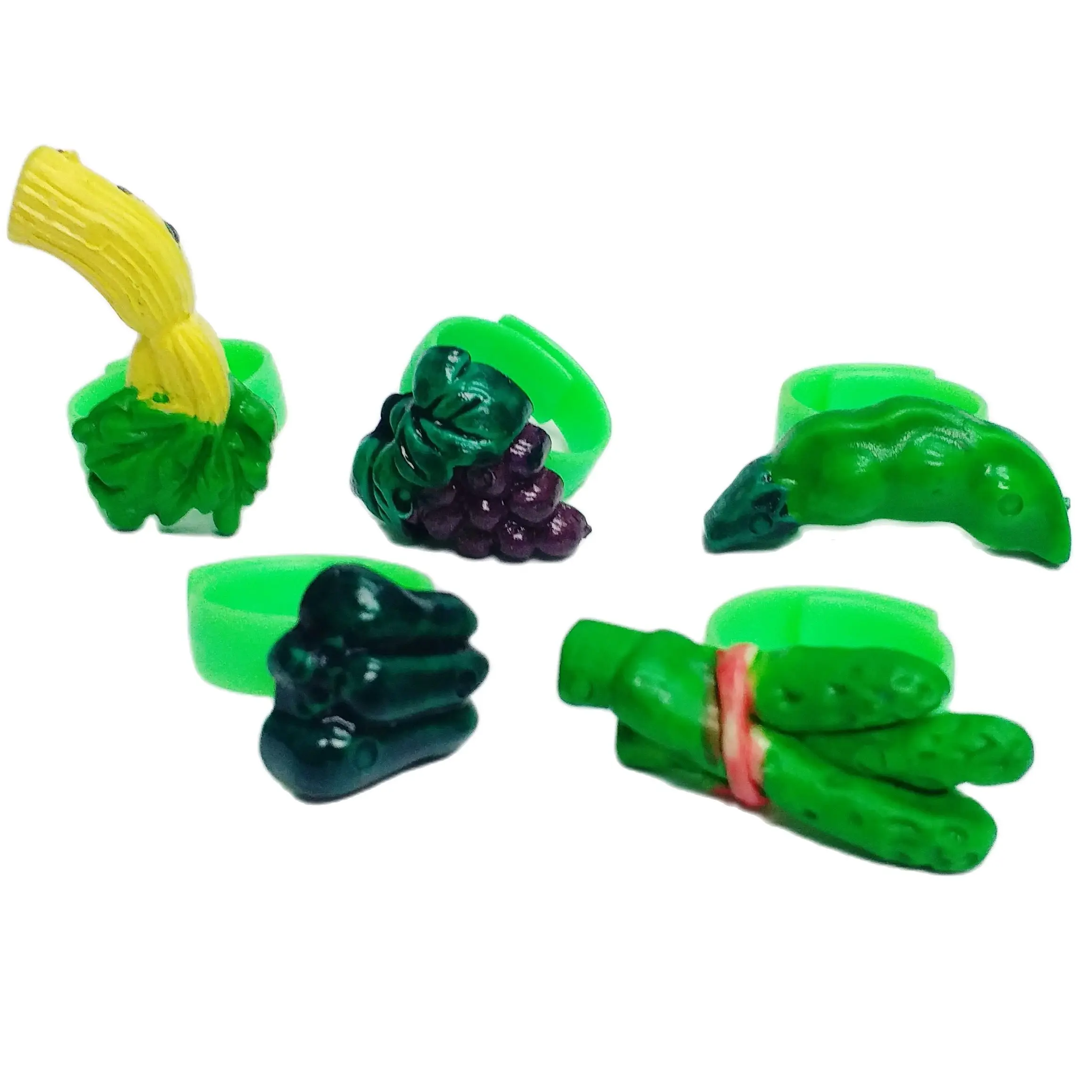50Pcs-Girl-Kids-Mini-Vegetable-RINGS-Vending-Cake-Decoration-Pinata ...
