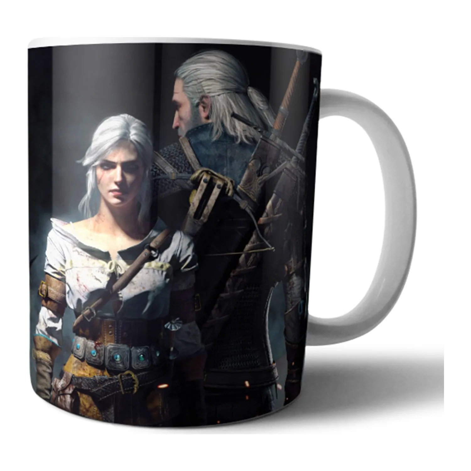 HERSEYSTORE The Witcher 3 로고 머그컵, 귀여운 애니메이션 쿨 머그잔, 레귤러 사이즈, 아름다운 선물, 차 ...