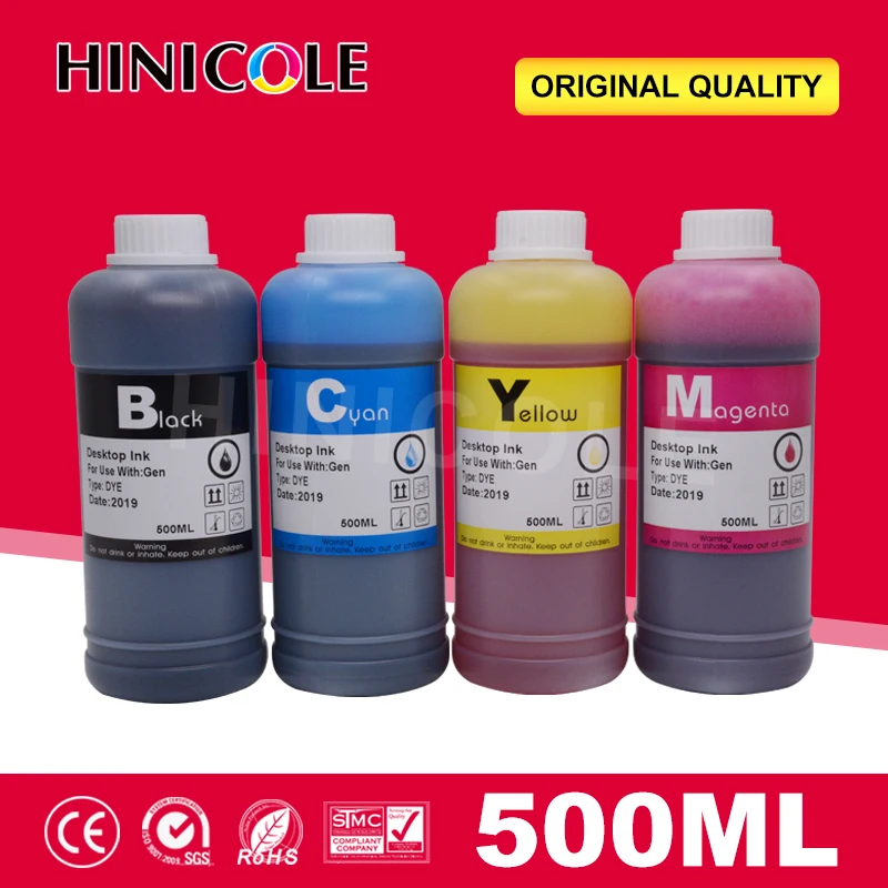 Hinicole Printer Ink 500ml Bottle Refill Ink Kit For Canon For Epson ...