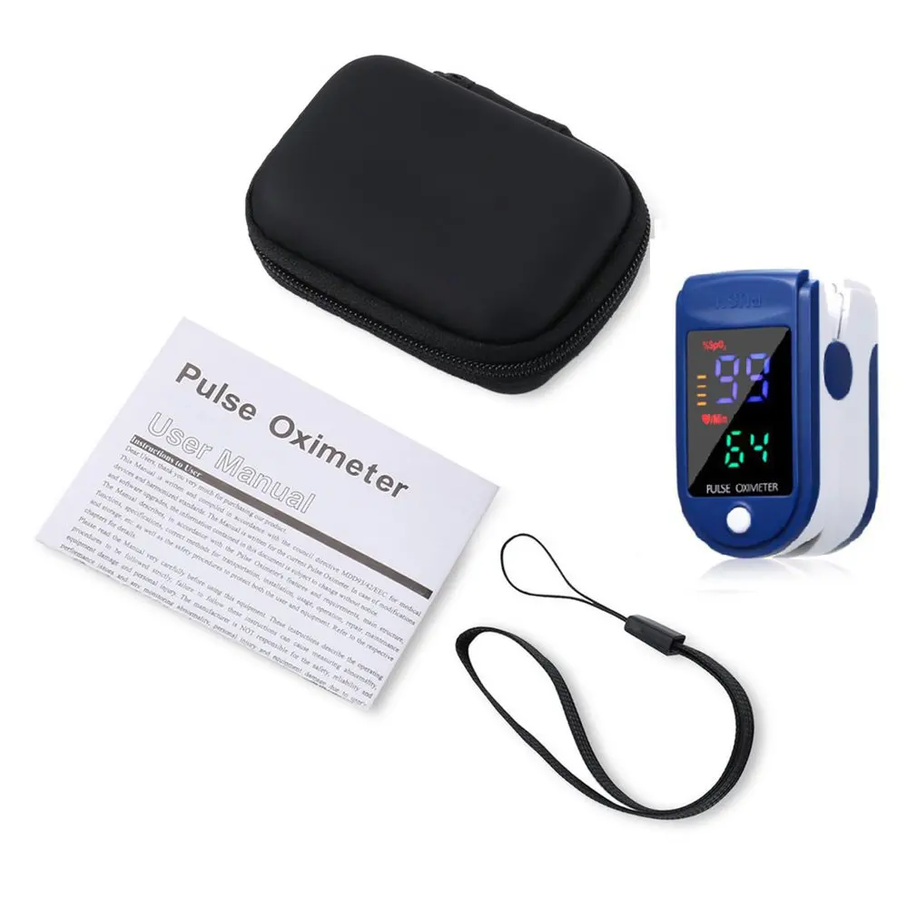 Medical-Finger-Clip-Pulse-Oximeter-With-Storage-Bag-LED-Digital-Screen ...