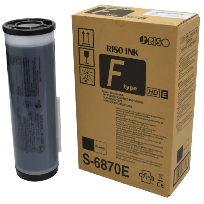 Original Black Ink RISO SOY INK F HD S-6870E Official Paint Replacement ...