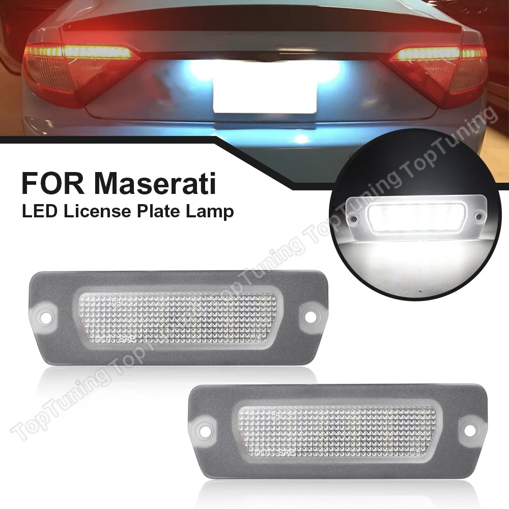 2PCS-LED-License-Plate-Light-For-Maserati-GranTurismo-GranCabrio-Coupe ...