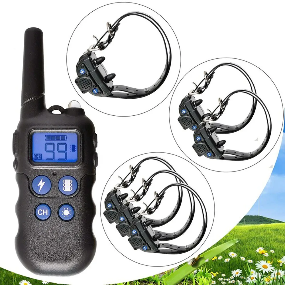 Remote-Control-Rechargeable-Dog-Training-Collar-With-Walkie-Talkie-And ...