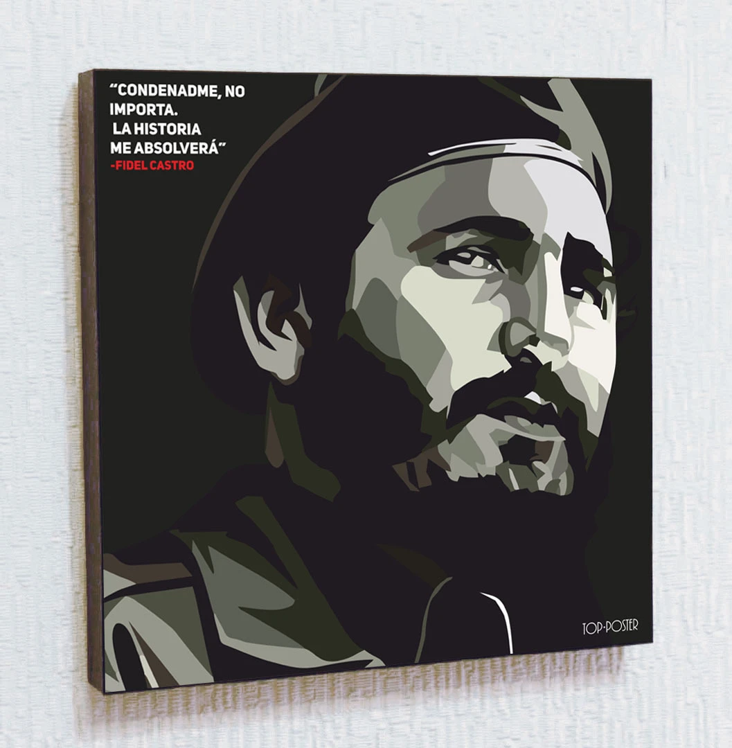 Fidel Castro painting pop art with wall mount portrait poster canvas ...