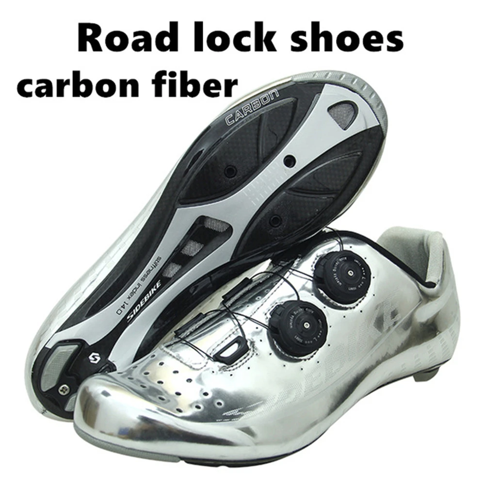 Unisex Carbon Fiber Men Cleats Road Bike Boots Speed Sneakers Flat ...