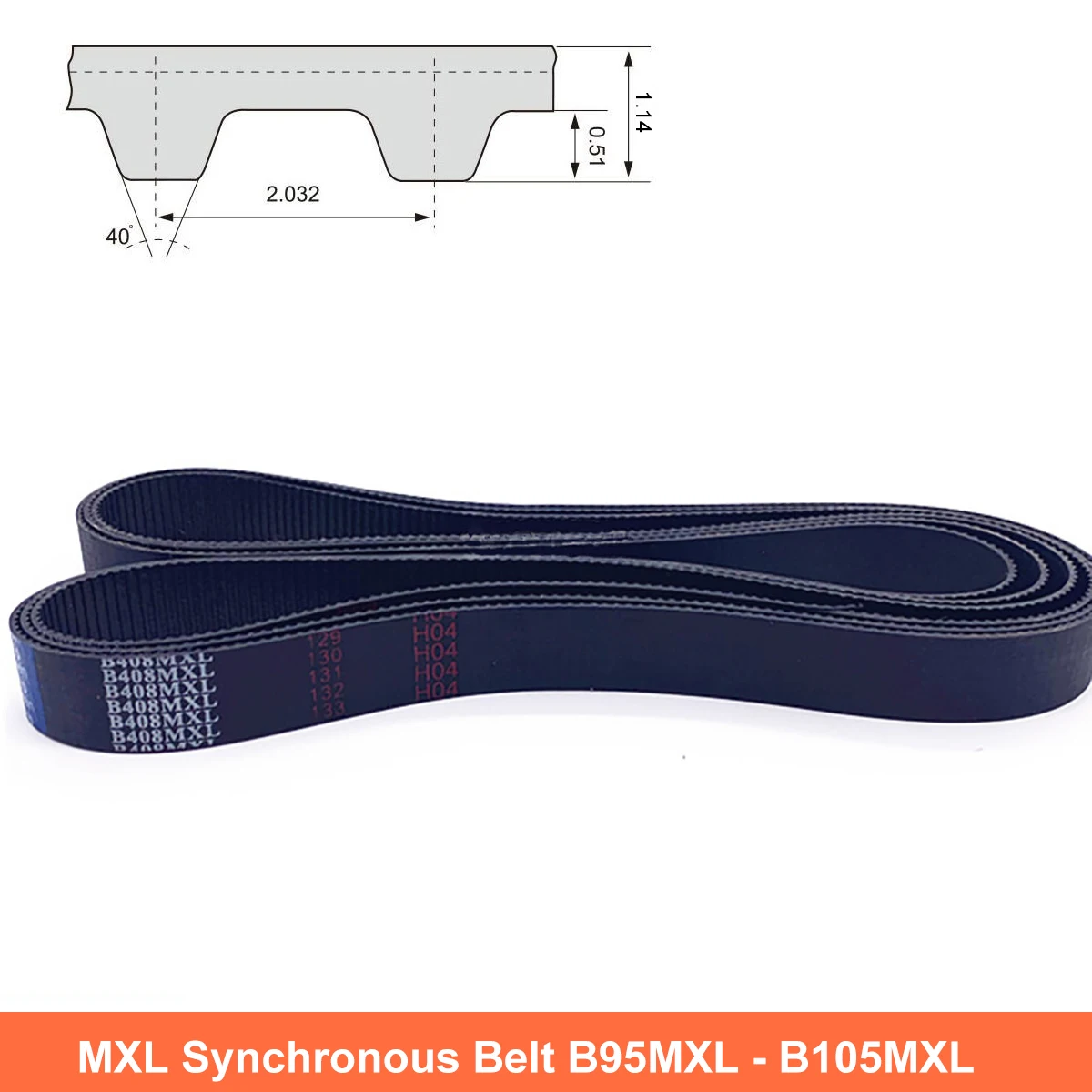 1Pcs MXL Correia Dentada Largura 6mm 10mm Closed Loop Borracha ...