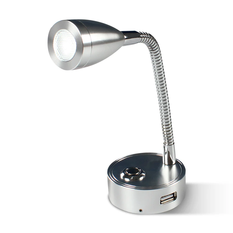 iRV RV Reading Lamp 12v24v With Hose Cool White Bichromatic Light Touch ...