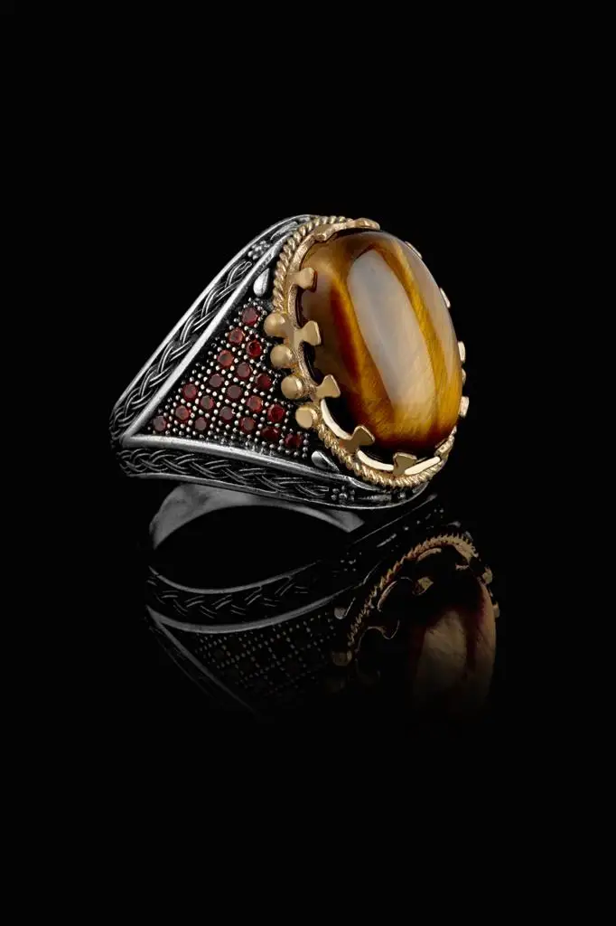 Mens-Ring-925-Sterling-Silver-Ring-GemStone-Wedding-Man-Rings-Male ...