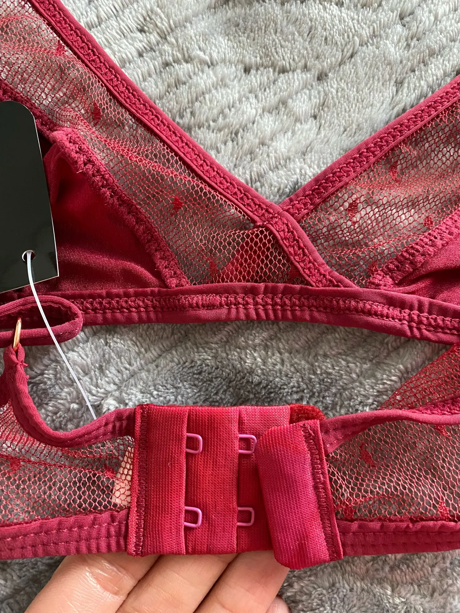 Polka Dot Wireless Mesh Bralette
