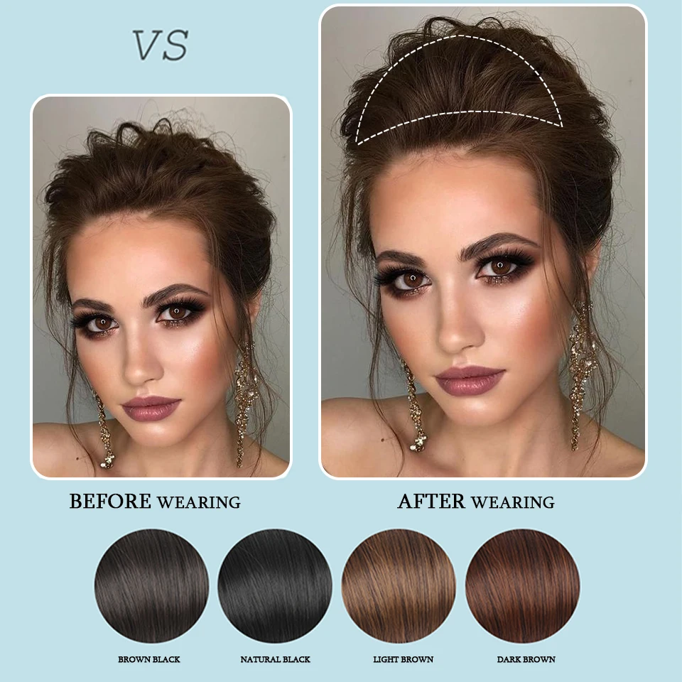 Synthetic singular clip on hair styling pad