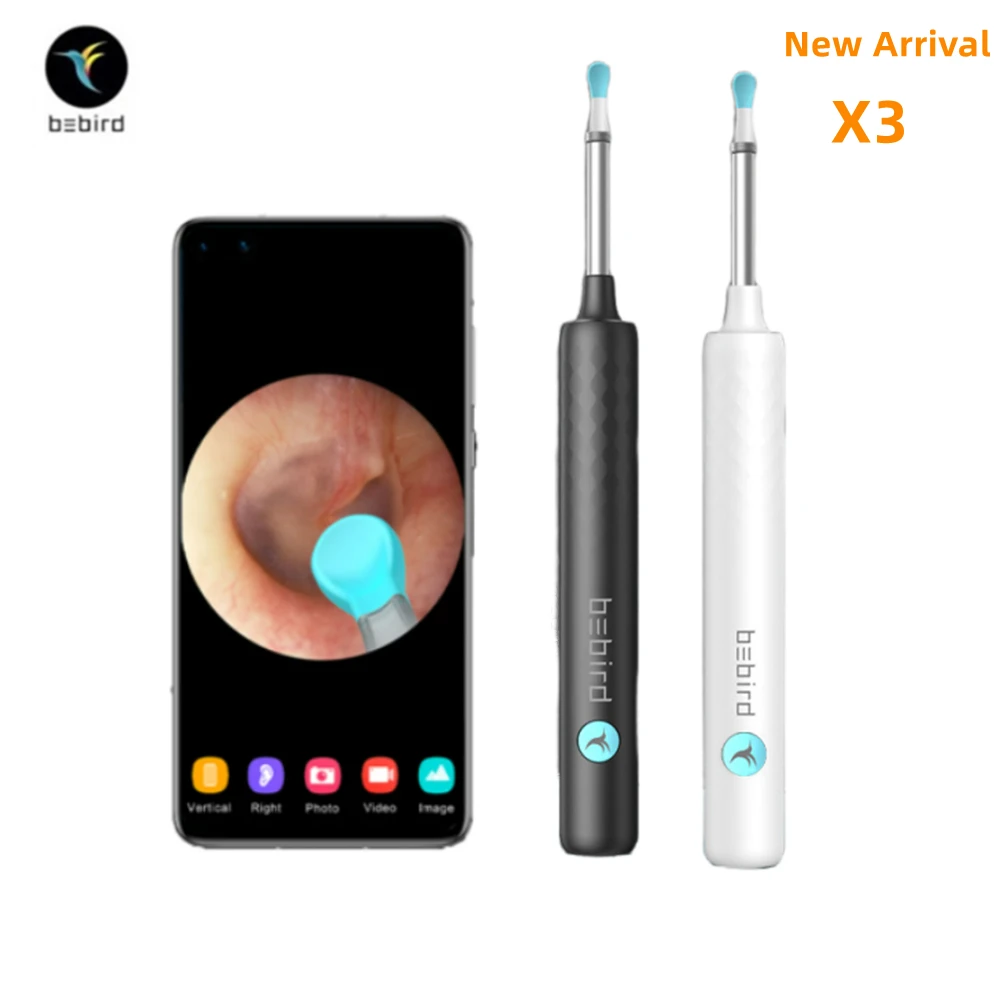 2022 New Bebird X3 Smart Visual Ear Sticks Otoscope 300w Endoscope Wax ...