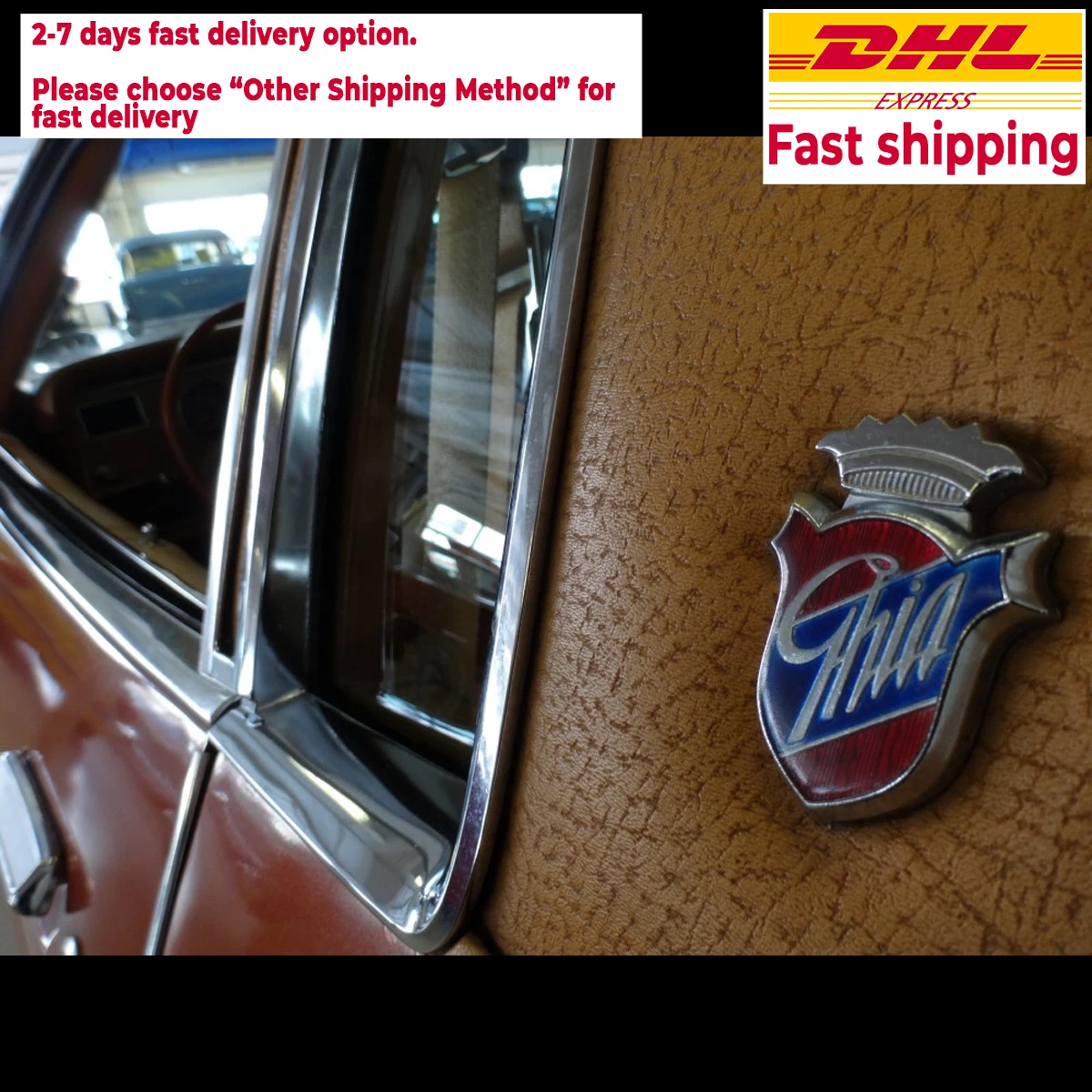 2Pcs-Ford-Ghia-Emblem-Badge-Decal-Sticker-Fenders-Side-Metal-For-Ford ...
