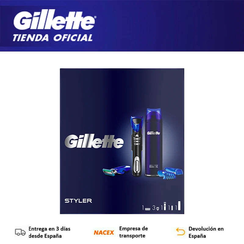 Gillette, Pack De Regalo, 1 Styler Multiusos, 1 Gel Sensitive De ...