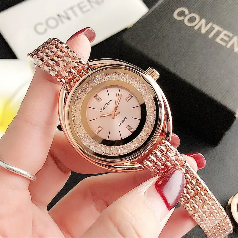 CONTENA Luxury Women Watches Rose Gold Ladies Bracelet Watches Reloj ...