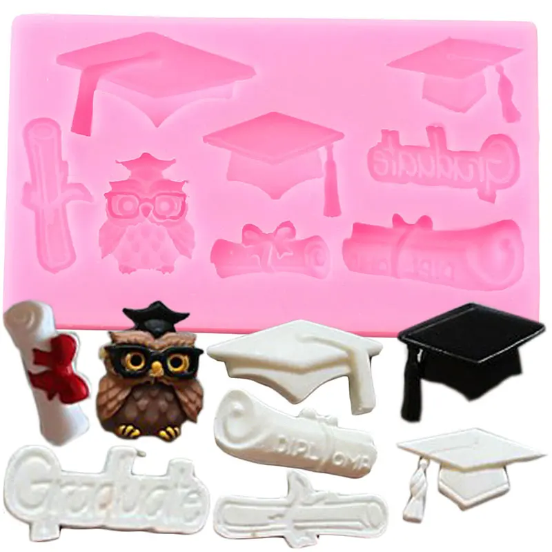 Graduation Cupcake Molds Amazon.com: Muyulin Bachelor Cap Fondant