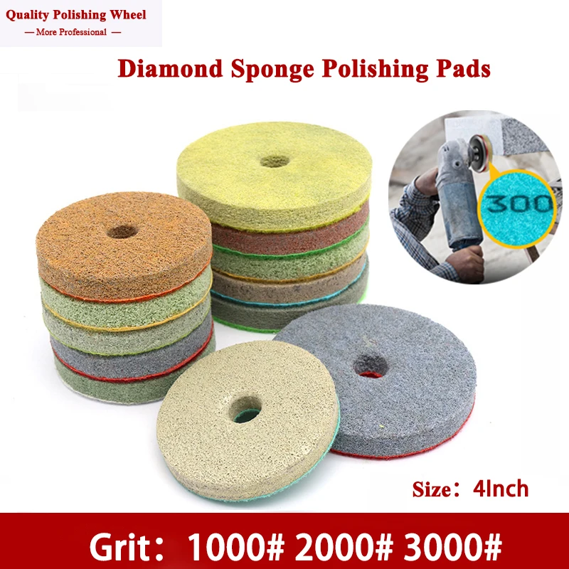 1Pcs-4Inch100mm-Z-Lion-Marble-Diamond-Sponges-For-Polishing-Using-Stone ...