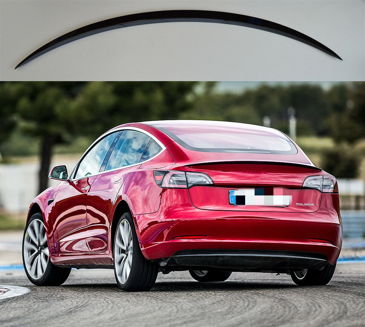 Rear SPOILER MODEL 3 PERFORMANCE BLACK glitter SPOILER MODEL 3 GLOSS ...