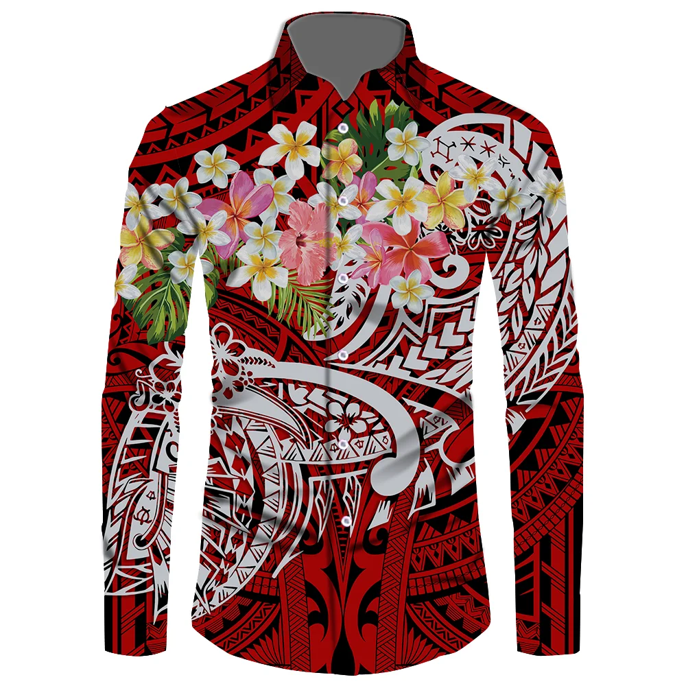 Autumn-Hot-Sale-Polynesian-Tattoo-Long-Sleeve-Shirt-Men-Top-Green-Blue ...