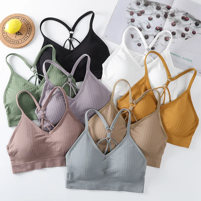 1pcs 코튼 패브릭 브래지어 통기성 원활한 여성 란제리 섹시한 아름다운 등 부드러운 피부 친화적 탄성 여성 속옷액티브