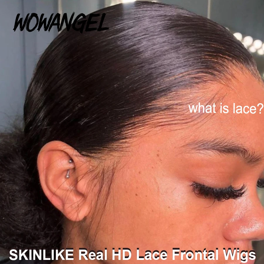 34 inches 250% 13x6 HD Full Lace Frontal Human Hair Wigs Straight Hair ...