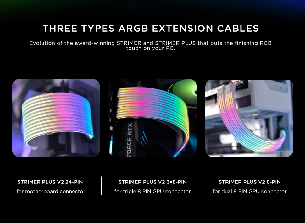 Lian-li Endereçável Rgb Strimer Plus V2 24 Pinos - Cabos E Conectores ...