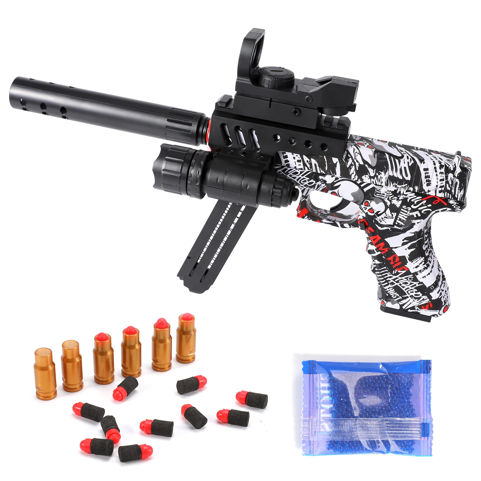 Glock Shell Ejection Soft Bullet Toy Gun | Soft Water Bullets Glock ...