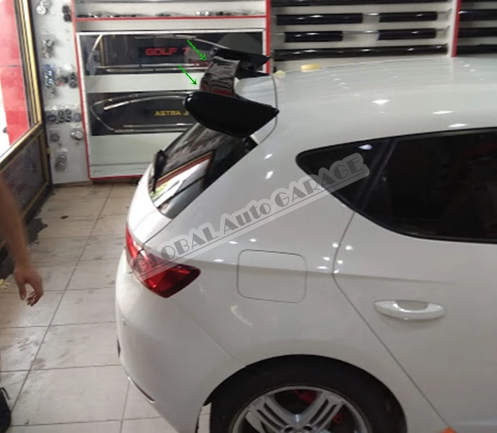 For Seat Leon Mk3 2012 2020 Spoiler Piano Glossy Black Auto Accessory ...