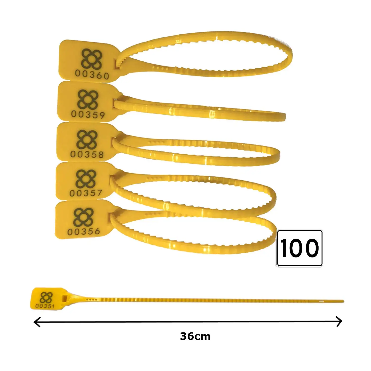 PRECINTO-DE-SEGURIDAD-100-unidades-LARGO-36cm-Precintos-numerados-Muy ...