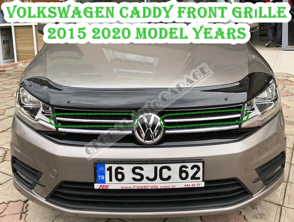 For-Vw-Volkswagen-Caddy-Front-Grille-Chrome-2015-2016-2017-2018-2019 ...