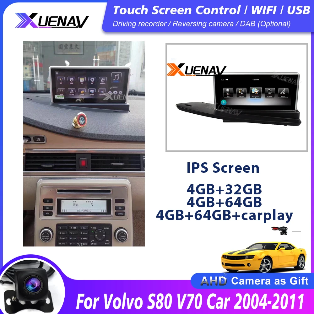 Android-System-Car-Radio-Stereo-Player-For-Volvo-S80-V70-Car-2004-2011 ...
