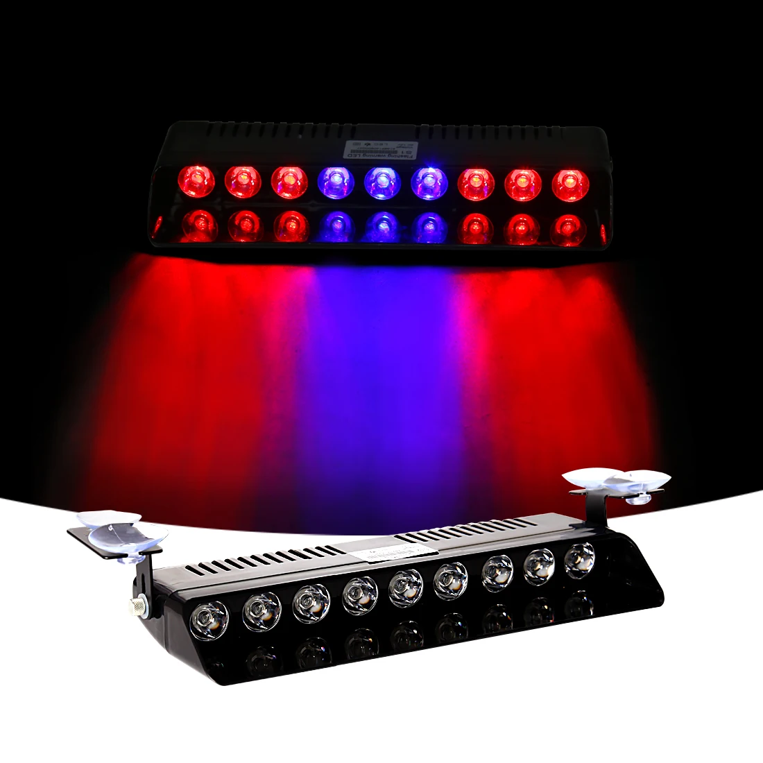 S1 9 Led Car Warning Lights Strobe Police Flashlights Emergency ...