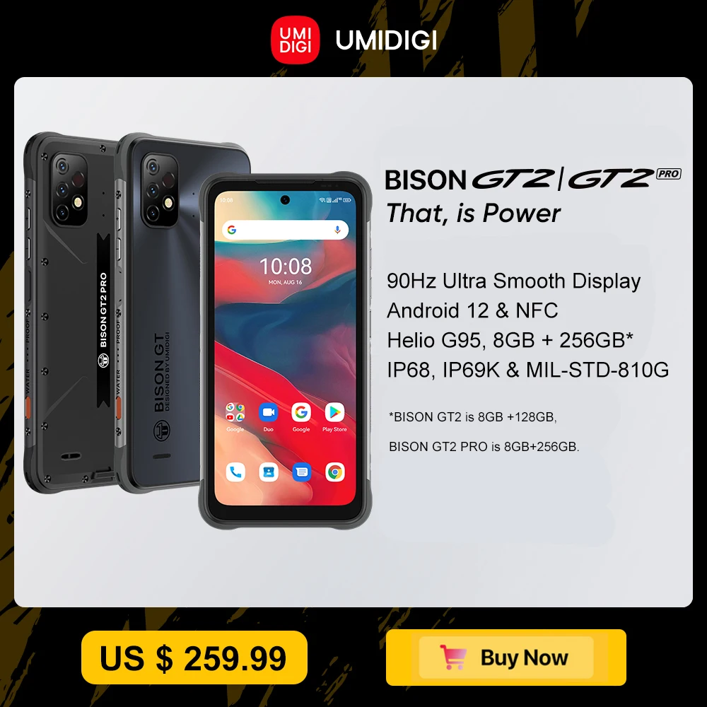In-Stock-UMIDIGI-BISON-GT2-PRO-Android-12-IP68-Rugged-Smartphone-Helio ...