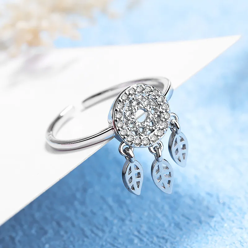 New Design Retro Dream Catcher Pendant Open Ring For Women Crystal ...
