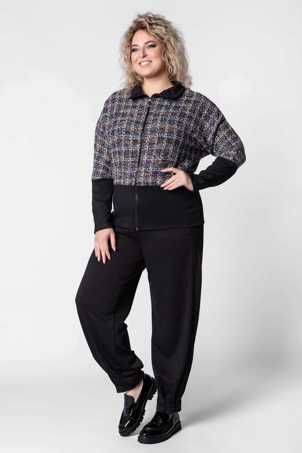 Jacket-Women-zga08522sqg01-Zory-plus-size-extra-long-blazer-woolen ...