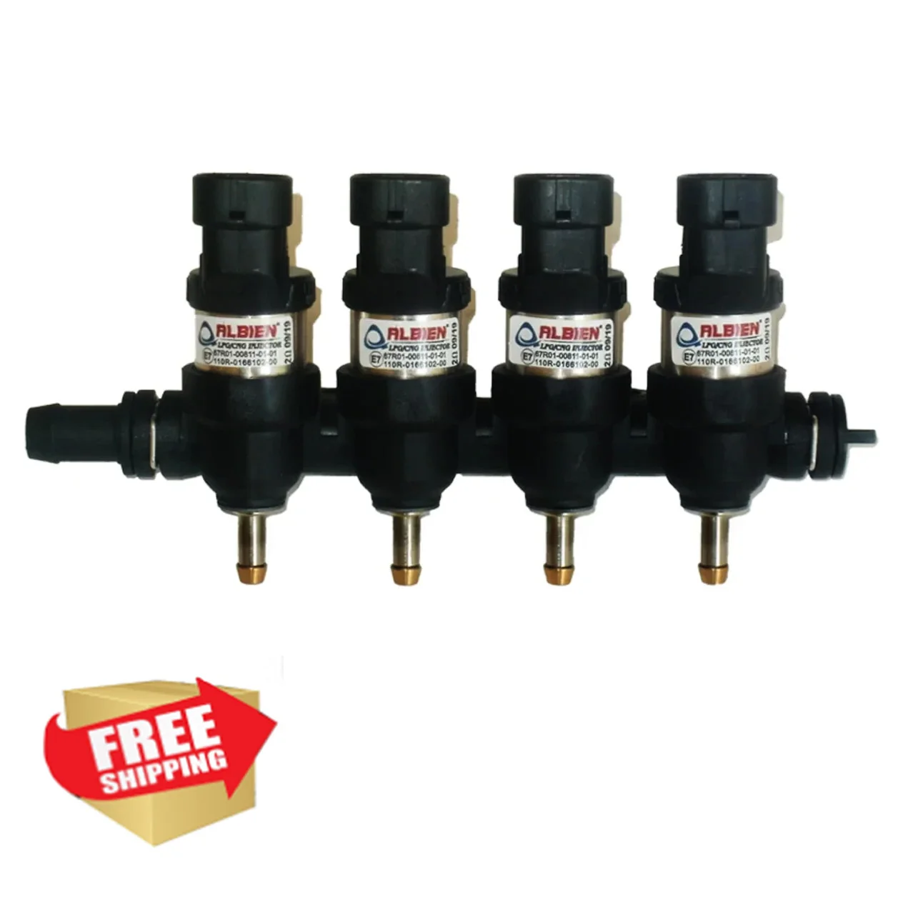 Lpg Cng Gpl High Performance 2ohm Injector Rail 4.cyl For Lovato Kme ...