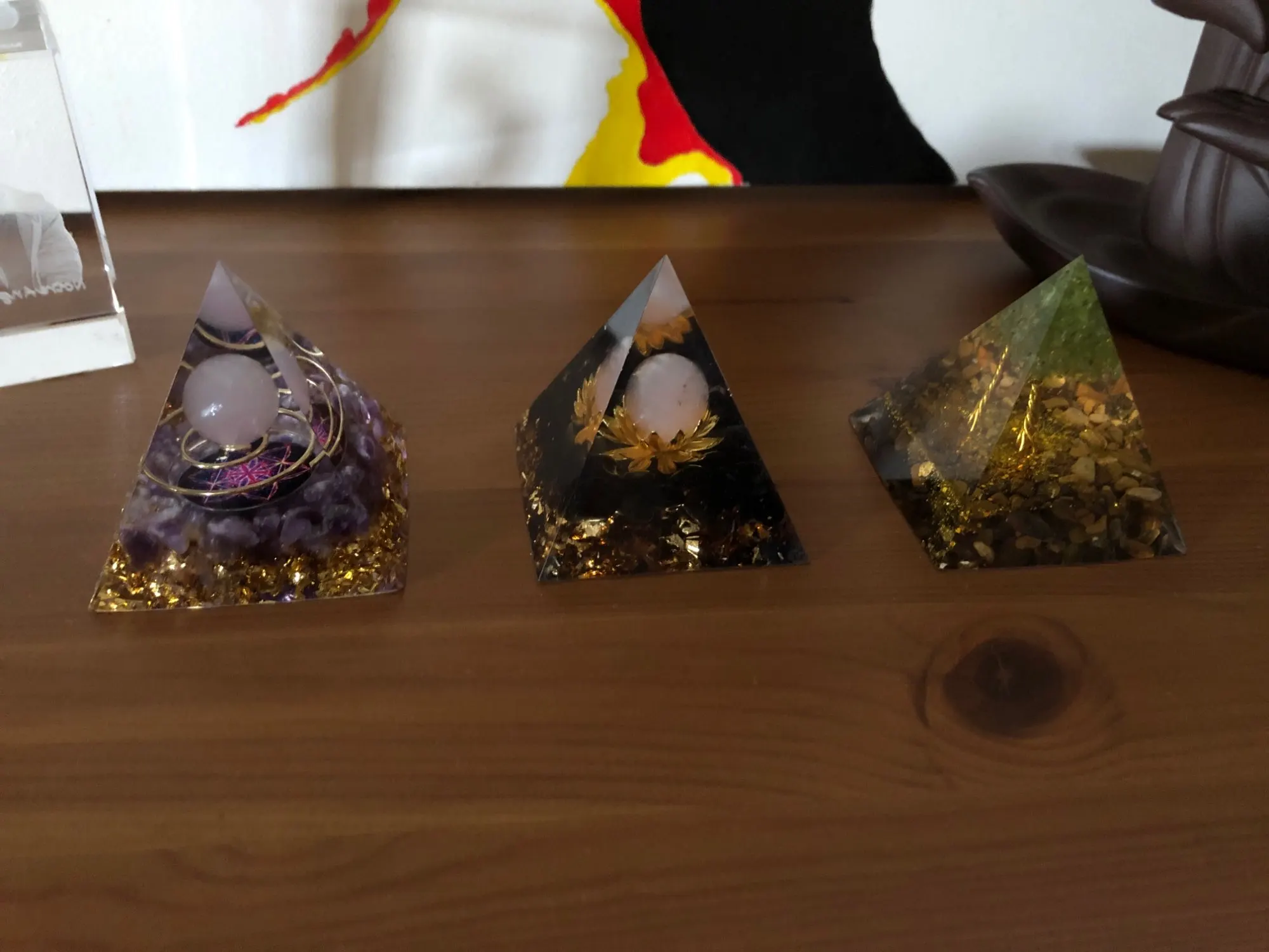 Charming Orgonite Pyramid with Natural Stone - Orgone Pyramids