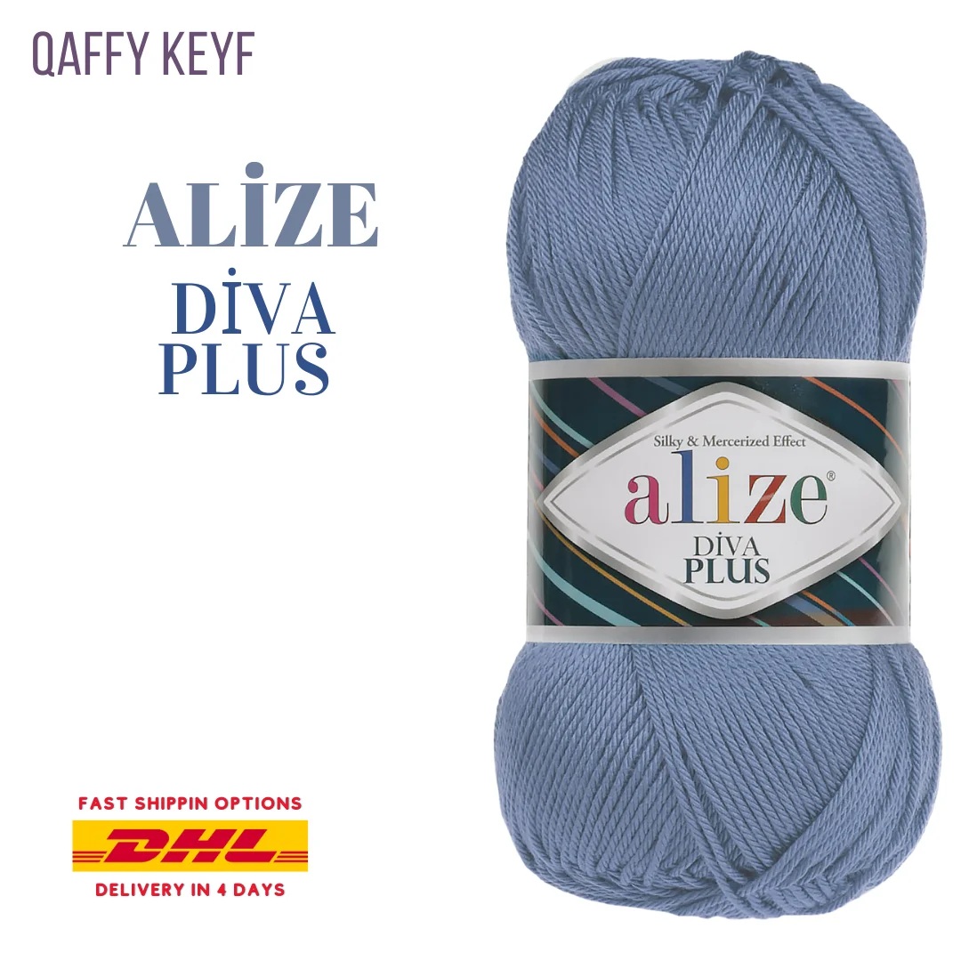 Alize Diva Plus Silky Effect Mercerized Effect 100% Acrylic Yarn Perfect for Bikini Dress Blouse ...