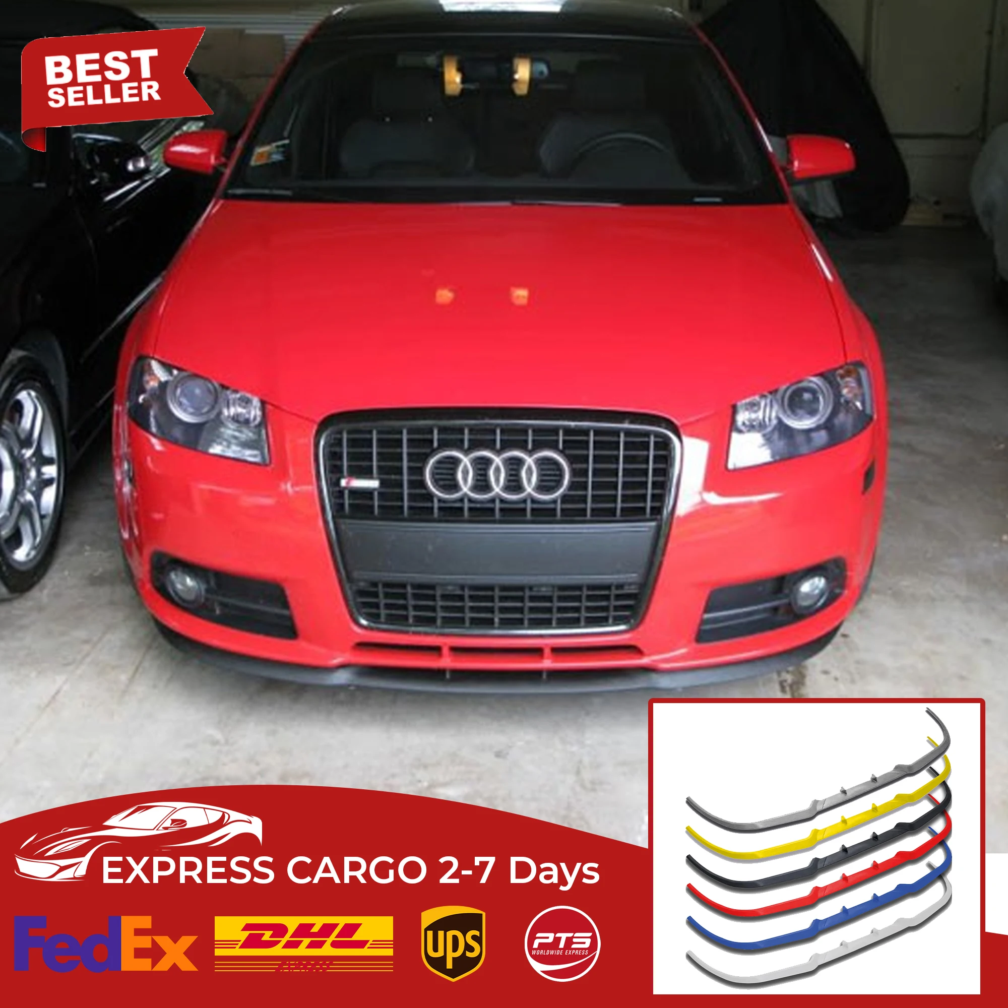 For AUDI A3 A4 S3 S4 8p 8L CUPRA R FRONT SPOILER BUMPER LIP Euro ...