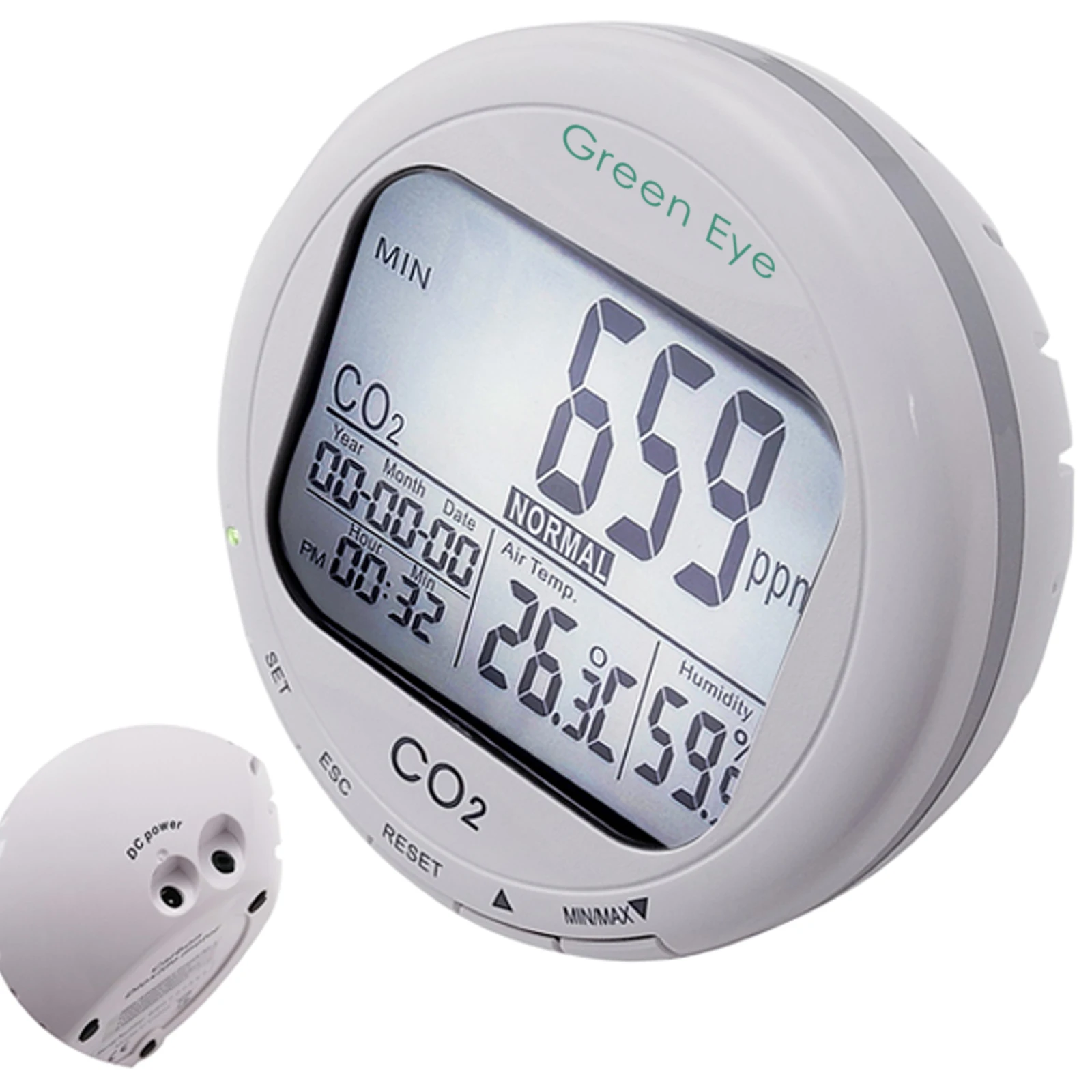 Carbon Dioxide Data Logger Indoor Air Quality Meter CO2 Detector Monitor Temperature Relative ...