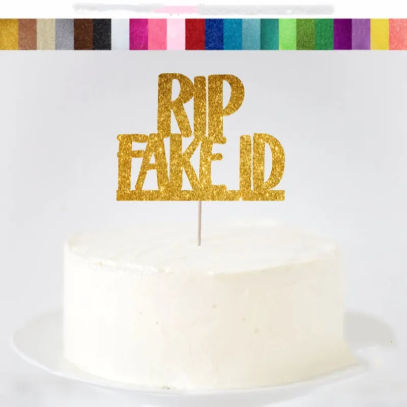 Custom Rip Fake Id Cake Topper, Personalised Finally Legal Topper, 21st ...