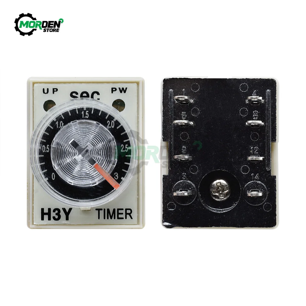 H3Y-2 AC 110V 220V Delay Timer Time Relay Switch DC 12V 24V 0 - 30 ...