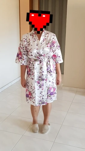 Lovely Floral Silky Satin Women's Robe