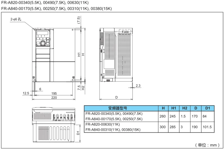 FR A820 Series Japan Power Inverter FR A820 5.5K 1 FR A820 7.5K 1 FR A820 11K 1|อินเวอร์เตอร์และ ...
