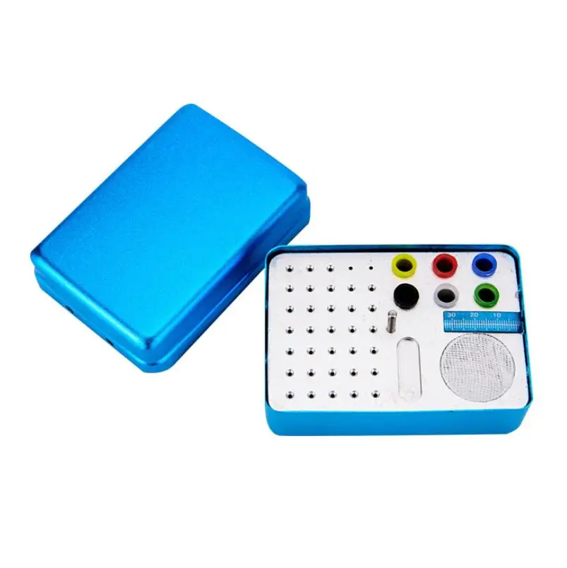 35 Holes Dental FG Burs Files Disinfection Box Holder Stand Gutta ...