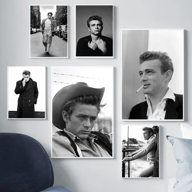 James Dean Black And White Poster