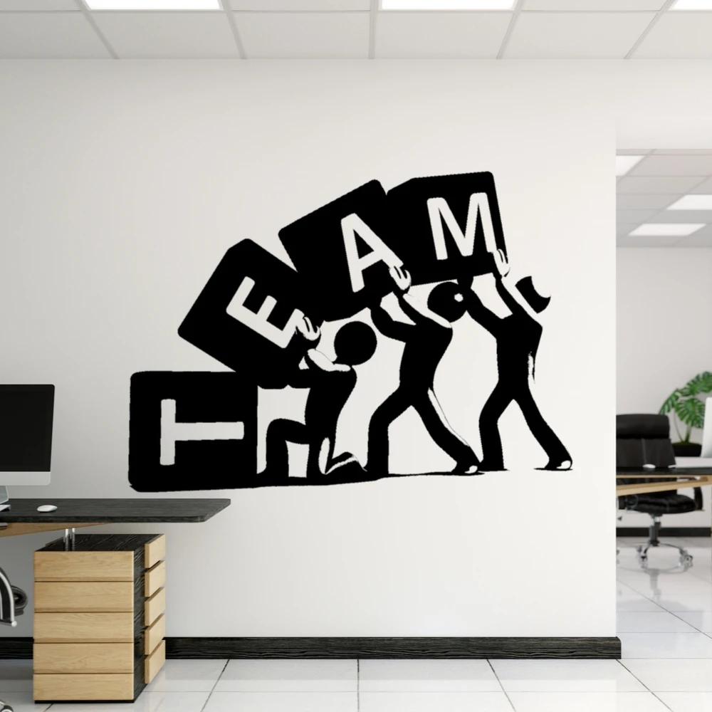 New Team Working Wall Decal Sticker Teamwork Sticker Office Wall ...