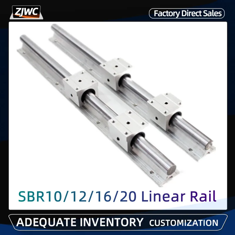 2pcs-SBR10-SBR12-SBR16-SBR20-Linear-Guides-Rails-Slider-Shaft-Rod-Any ...