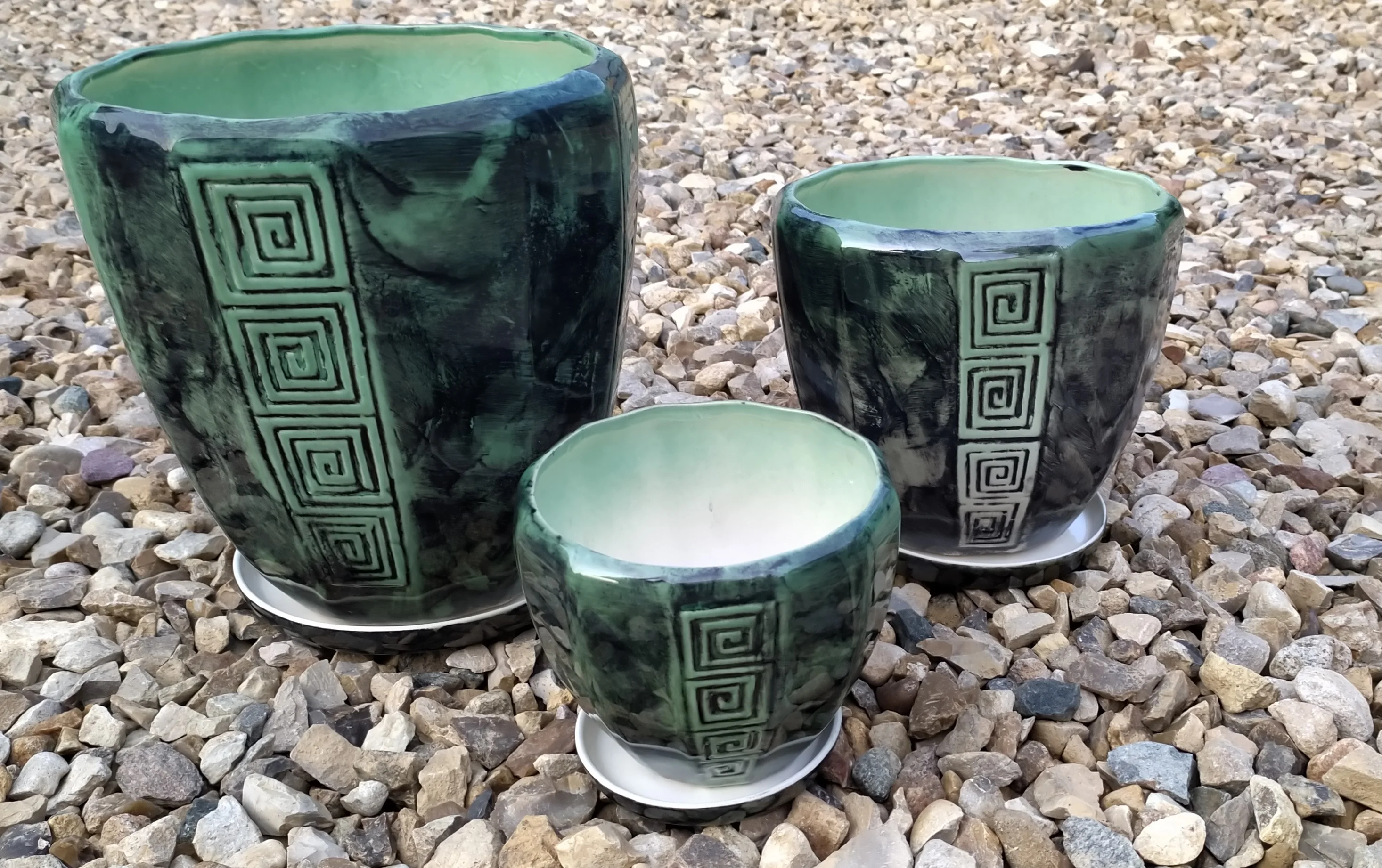 Flower Sparta pot. Ceramic. 3 PCs set - AliExpress 15