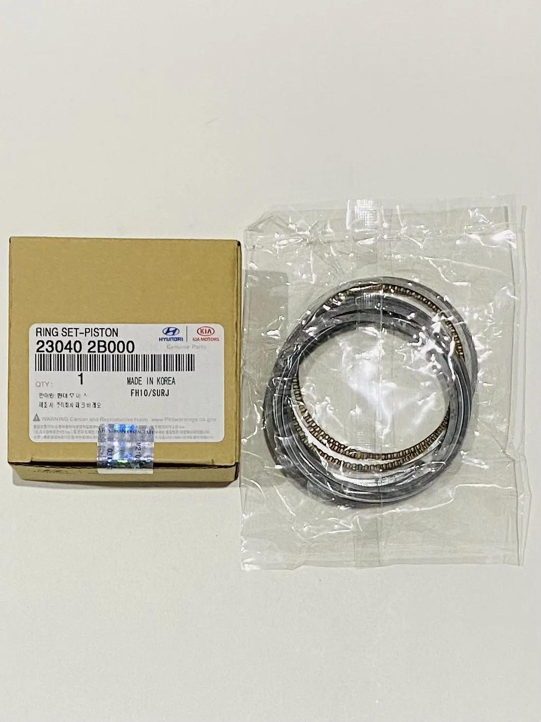 엔진 링 키트 230402b000, 현대 엑센트 용 피스톤 2011 + Elantra HD i30 for Kia Rio ...